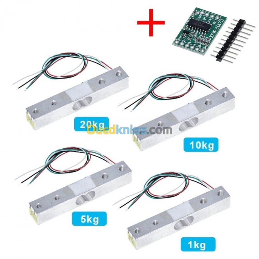 Capteur Poids(1,5,10,20,50) KG + HX711 Arduino - Blida Algérie