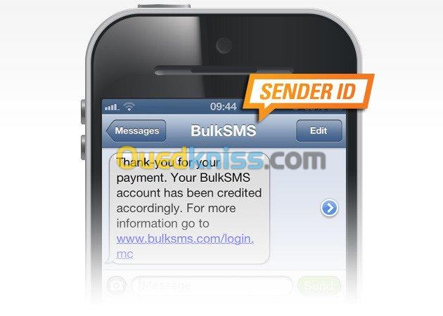 Bulk SMS, SMS ID, SMS Personnalisés - Alger Algérie