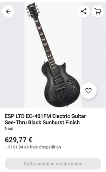 Guitare électrique "ESP-LDT" وهران وهران - واد كنيس - الجزائر