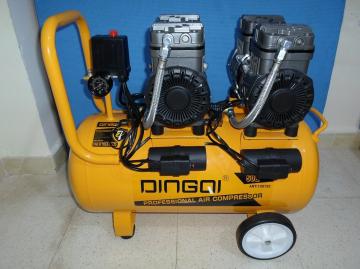 Compresseur d'air électrique haute pression industriel silencieux sans huile DingQi 50L 2HP ...