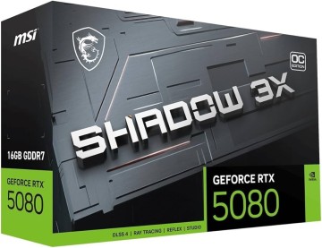 MSI GEFORCE RTX 5080 SHADOW 3X OC - 16GO GDDR7 - DLSS4 8K - REFLEX 2 ...