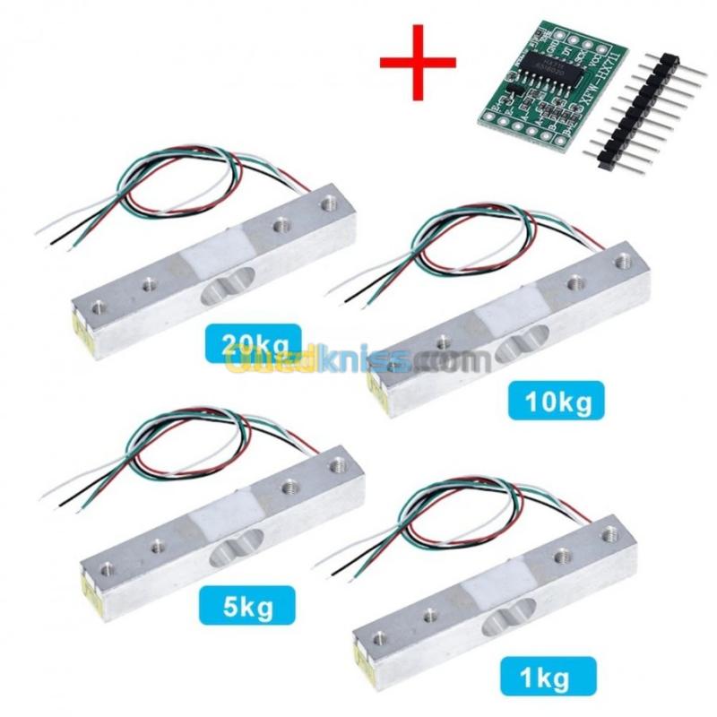 Capteur Poids(1,5,10,20,50) KG + HX711 Arduino - Blida Algérie