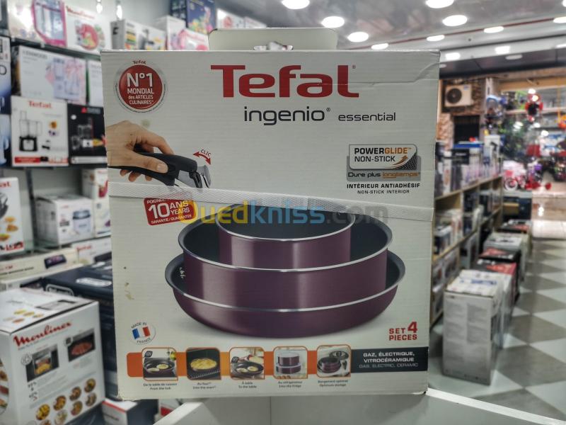 TEFAL INGENIO ESSENTIAL 4 PIECES Poignée Noire Amovible - الجزائر الجزائر