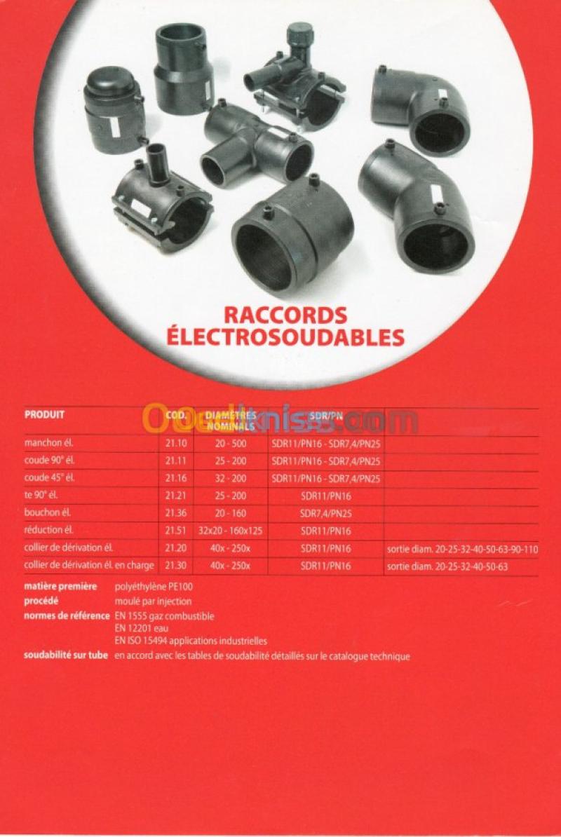 Raccords électrosoudable (Électrofusion) - EUROSTANDARD - Alger Algeria