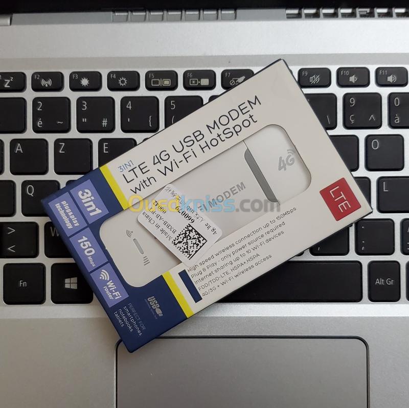 Modem 4G wifi usb tout les resaux ooredoo djezzy mobilis Algerie ...