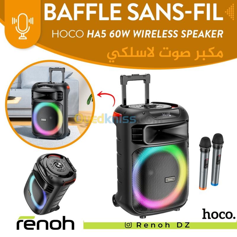 Baffle Sans-Fil HOCO HA5 60W WIRELESS SPEAKER - Alger Algérie