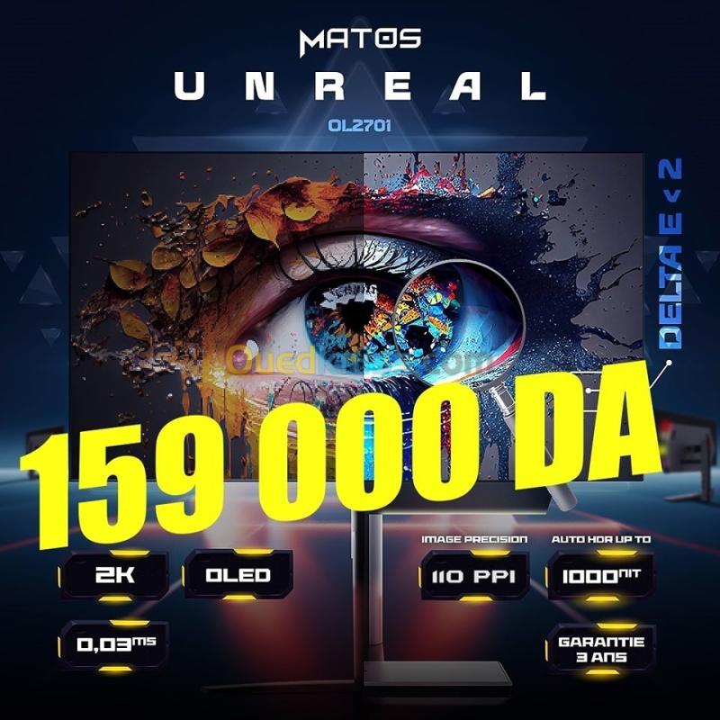 Ecran Gaming Matos 27" Unreal Oled OL2701 240Hz 0.03ms GTG 2K - Alger ...