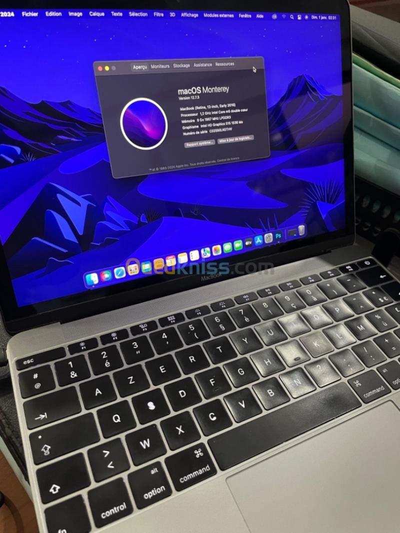Macbook retina 12 pouces, 512go , 8 ram - Oran Algérie