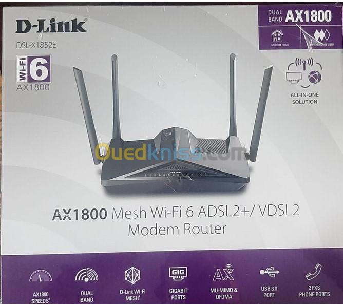 MODEM D-Link DSL-X1852E D-Link WI-FI 6 Wireless AX 1800 - Blida Algeria MODEM D-Link DSL-X1852E D-Link WI-FI 6 Wireless AX 1800 - Blida Algeria