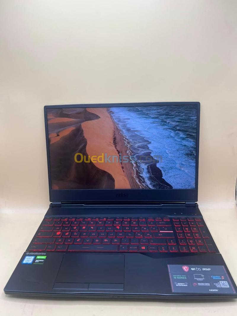 MSI GL65-95D i7 9 Gen 16 Gb ram 256 ssd + 1Tb hdd GTX 1660 TI ecran 15 Pouce FHD etat 10/10 ...